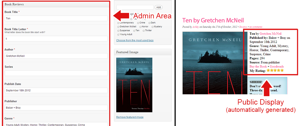 Book Information Display Example - Nose Graze Shop