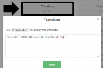Configuration box for translators - Nose Graze Shop